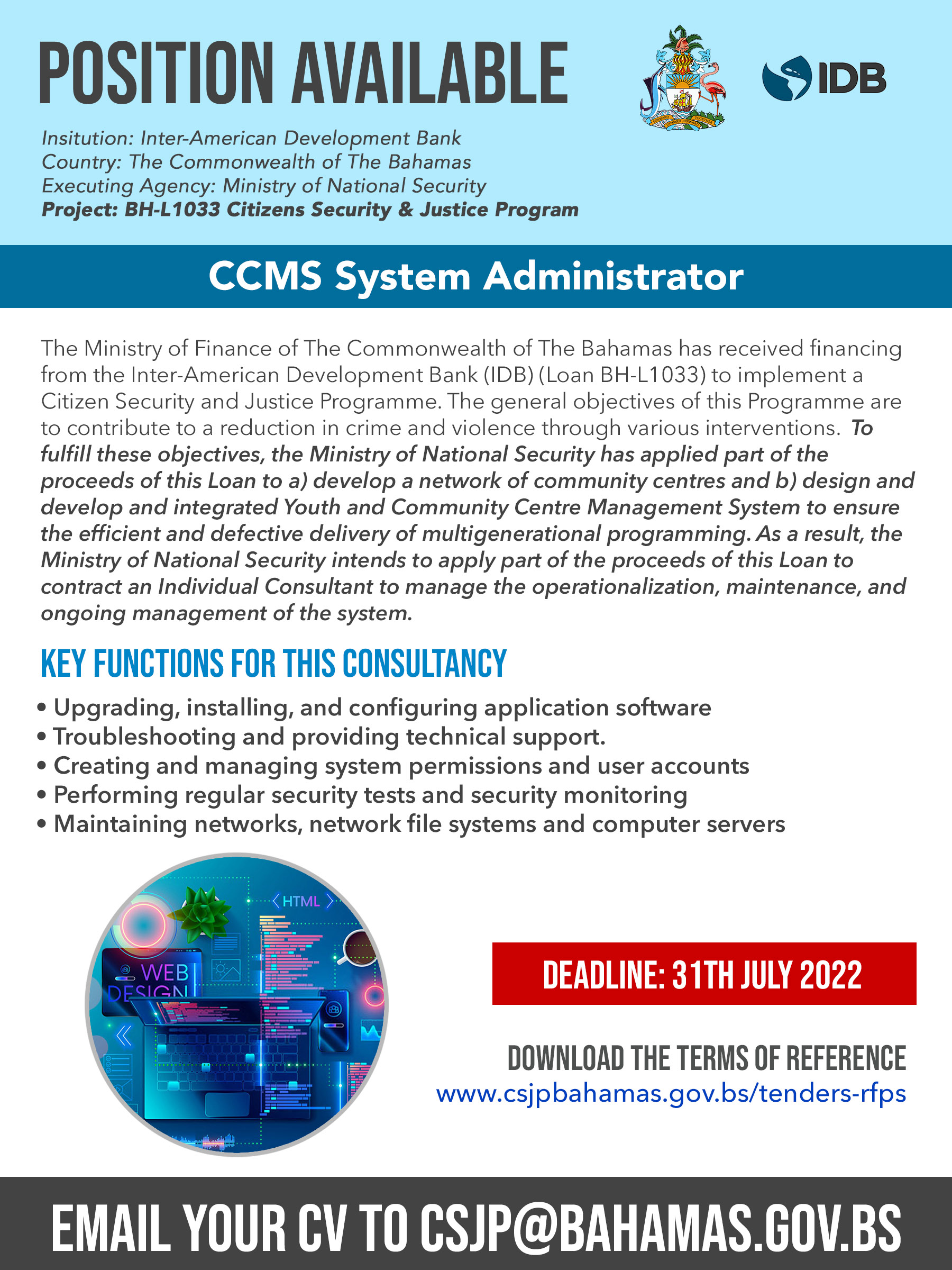 Tenders/RFPs - Citizen Security and Justice Programme